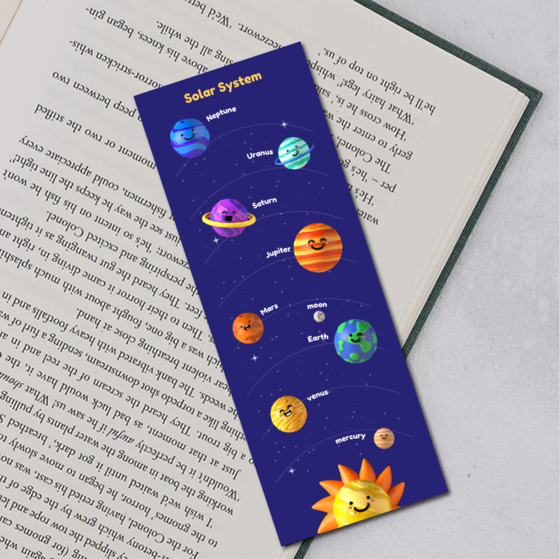 Solar System - Set of 12 Bookmarks - WhatsYourPrint Online Printing
