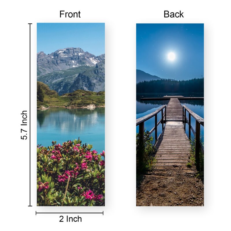 Scenery Mountain Design - Set of 12 Bookmarks (Without Magnet ...