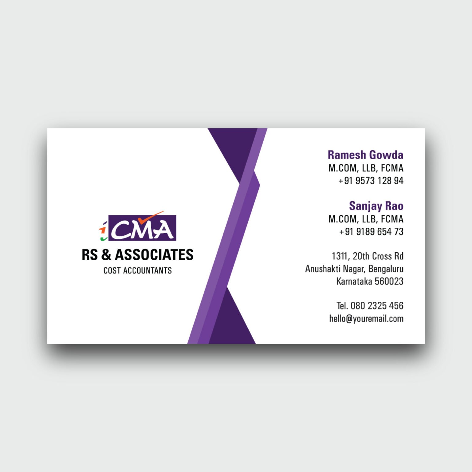 Personalized Premium Chartered Accountant Visiting Cards ...
