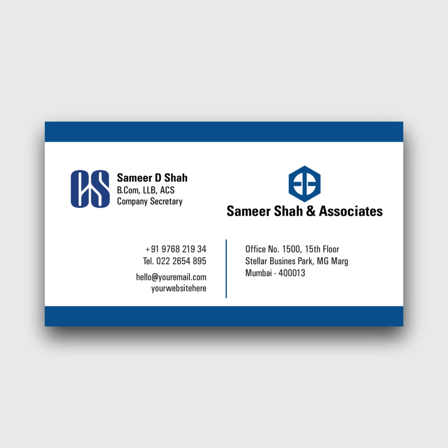 Company Secretary Personalised Business Cards - WhatsYourPrint Online ...