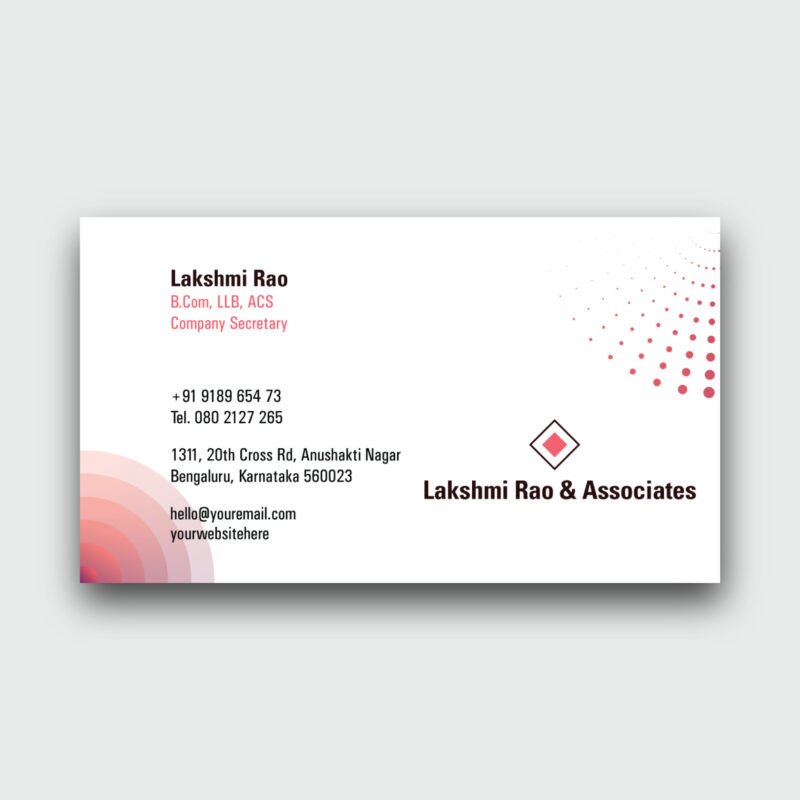 Company Secretary Personalised Business Cards - WhatsYourPrint Online ...