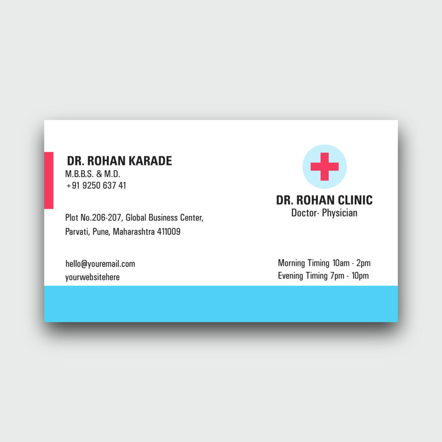 Standard Medical Practitioner Business Cards - WhatsYourPrint Online ...