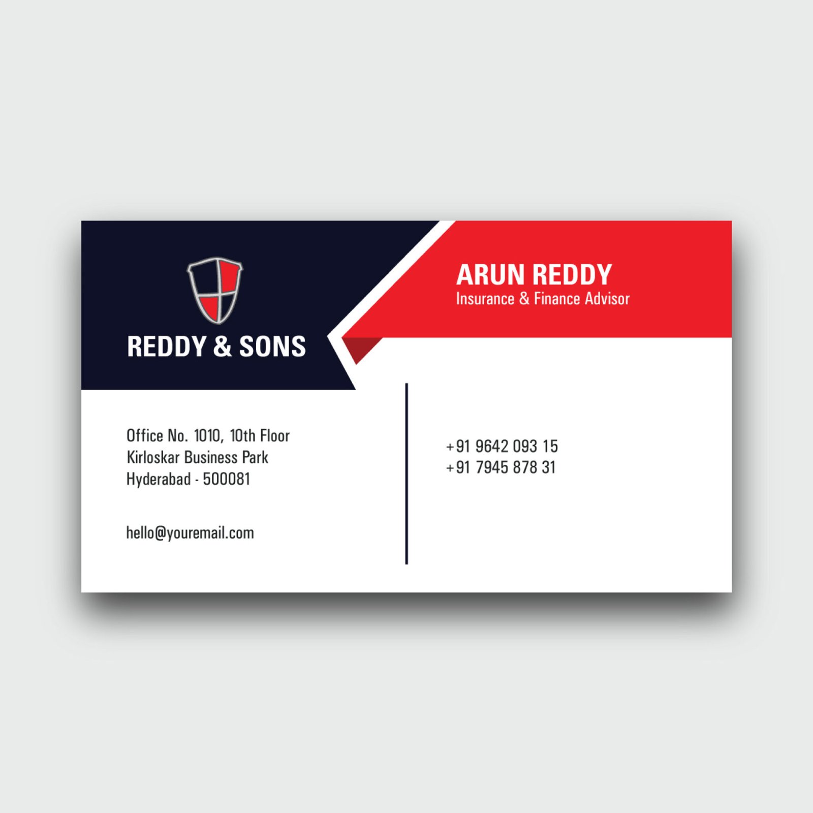 Online Insurance representative Standard Visiting Cards ...
