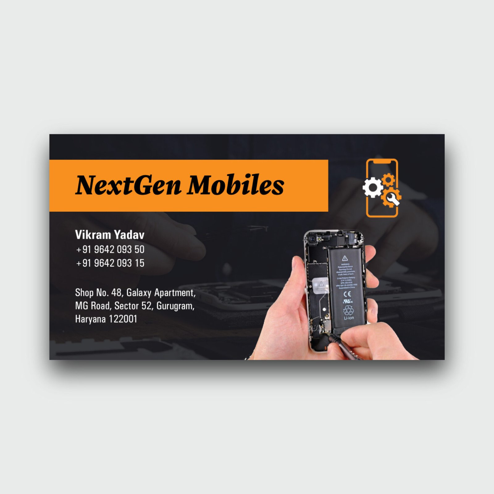 Creative Mobile Repair Shop Visiting Cards - WhatsYourPrint Online Printing