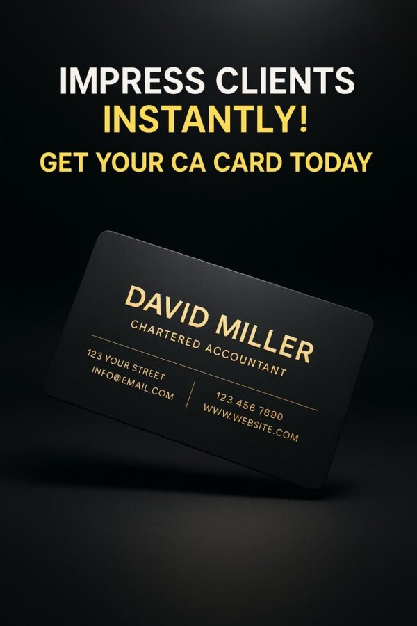 Professional Visiting Card Design for Chartered Accountants ...