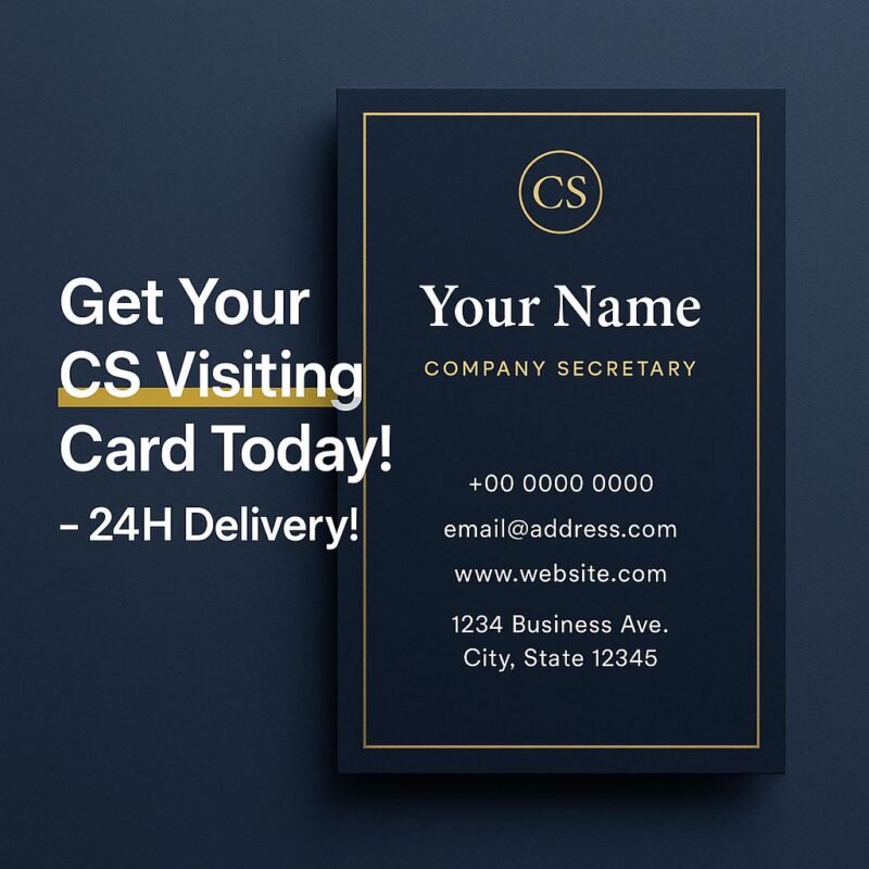 Professional Visiting Card Design for Company Secretaries ...