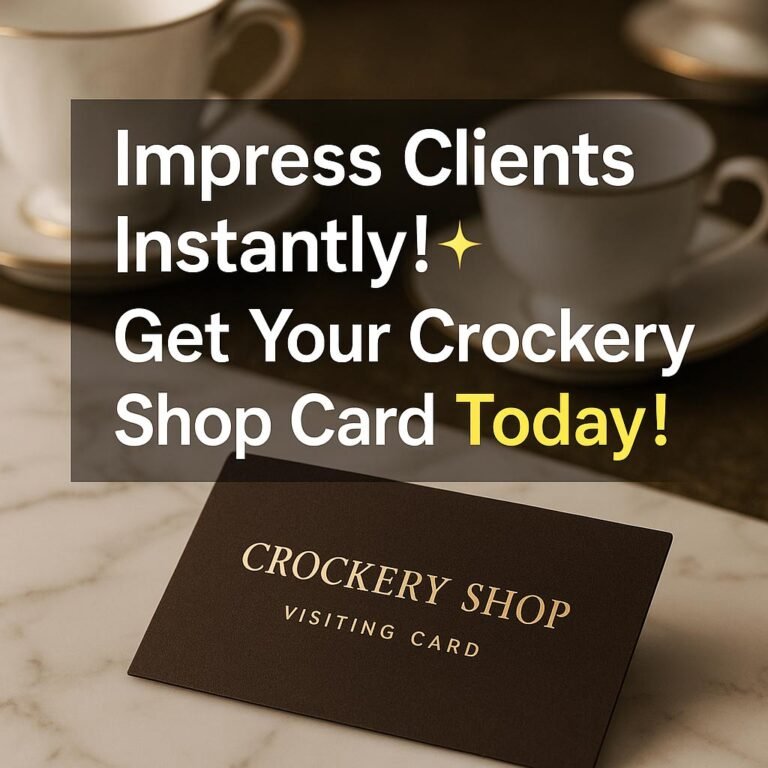 Designing the Perfect Crockery Shop Visiting Card – Tips And Templates ...