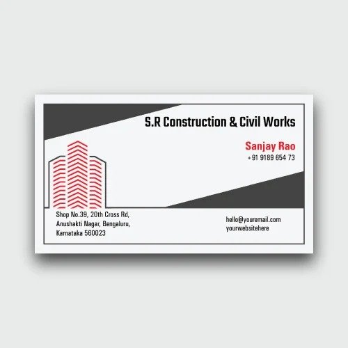 Professional Visiting Card Designs for Construction Companies – Boost ...